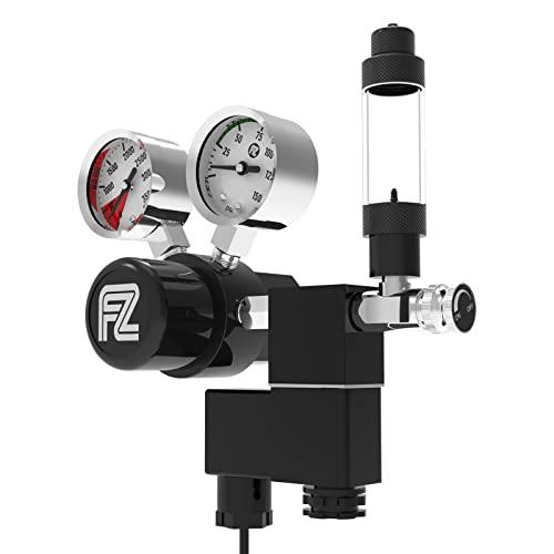 FZONE Aquarium Co2 Regulator DC Solenoid with Bubble Counter and Check ...