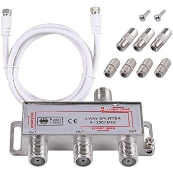 Amazon.com: Ideal 85-133 3-Way Digital Cable Splitter, 5-1 GHz ...