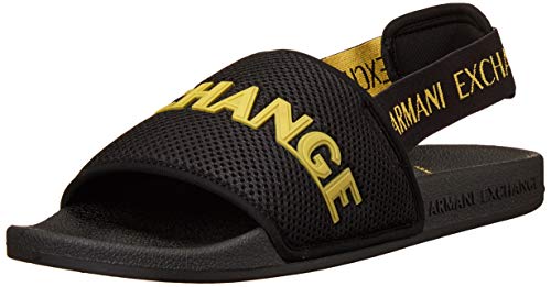 AX Armani Exchange Mens Slingback Slide Sandal, Black+yellow, 9 US on ...