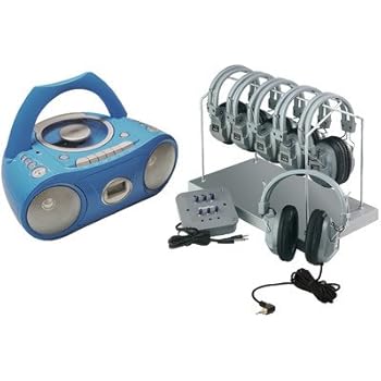Amazon.com: Hamilton Buhl 6 Station Listening Center with Bluetooth ...