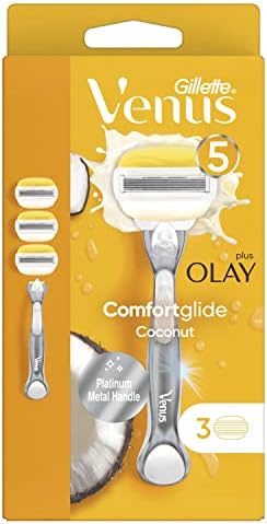 Venus Gillette & Olay Women's Razor Handle + 3 Razor Blade Refills ...