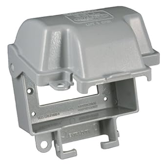 Hubbell-Raco 5802-0 Single Gang Metal While-In-Use Waterproof Cover, 1 ...