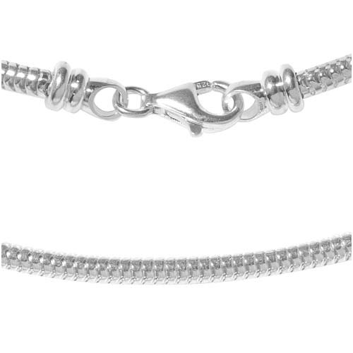 Sterling Silver 3mm Necklace For Pandora or Biagi Beads 18 Inch Screw ...