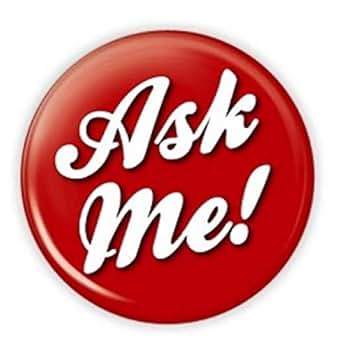 Amazon.com: Ask Me Buttons with Clothing Magnet Backing - Pack of 5 ...