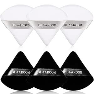Amazon.com : 6 Pieces Powder Puff Face Makeup Velour Soft Triangle ...