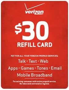 Amazon.com: Verizon $30 Refill Card (mail delivery)