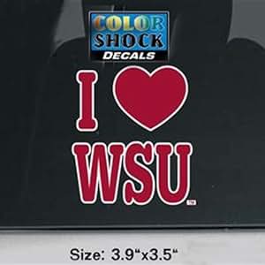 Amazon.com : Washington State Cougars Decal - I Love Wsu : Sports Fan ...