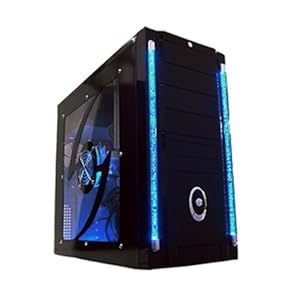 DESKTOP COMPUTER PC CASE Galaxy 3 Mid Tower Black 450W PSU Bubble Light ...