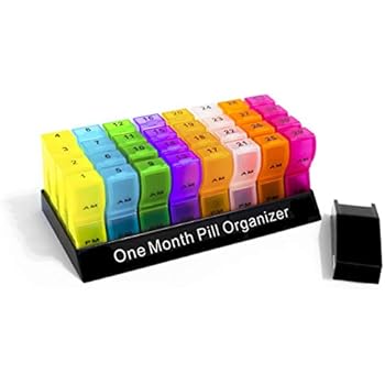Amazon.com: Monthly Pill Organizer - Am/Pm Daily Pill Organizer 32 ...