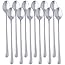 Amazonbasics Stainless Steel Coffee Spoon with Square Edge, Pack of 12 ...