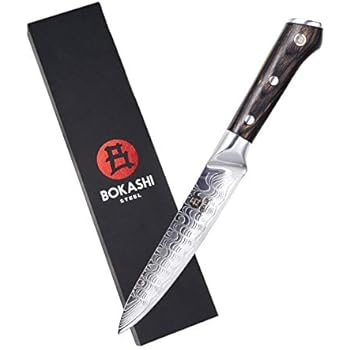 Amazon.com: BOKASHI STEEL Chef's Utility Knife - KASAI Series ...