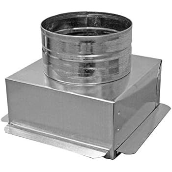 Duct Outlet 8" x 8" Ceiling Box, w/ 6" Round Collar - Connects Register ...