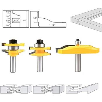 Eagle America 199-1861 Roman Ogee Raised Panel Door Router Bit Set, 6 ...