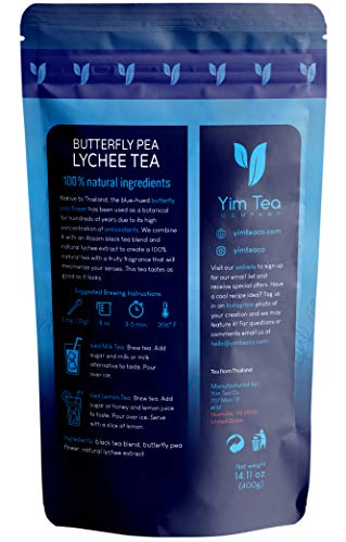 Butterfly Lychee Black Tea - Blue Thai Tea - 100% Natural Loose Leaf ...