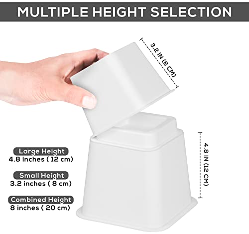 Utopia Bedding Adjustable Bed Furniture Risers - Elevation in Heights 3 ...