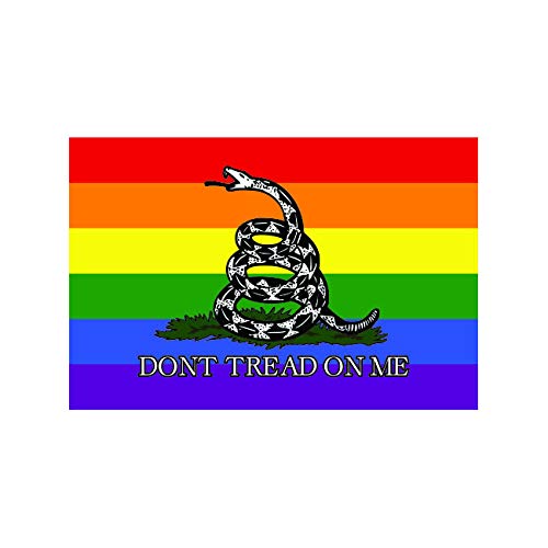 fagraphix Rainbow Flag Dont Tread On Me Flag Sticker Decal Self ...