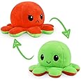 Amazon.com: TeeTurtle | Holiday Reversible Octopus Plushie | Red ...
