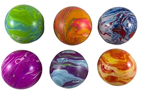 SET OF 6 Marble Swirl Soft Doh Filled Stretch Ball - Ultra Squishy ...