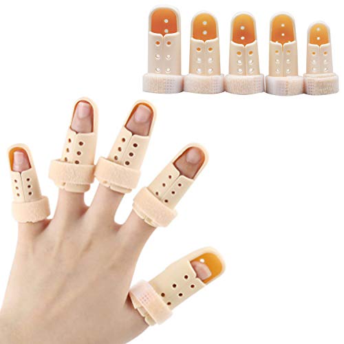 Yimanduo 5 Pieces Finger Splint, Mallet Finger Support, Straighten ...