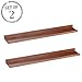Amazon.com - O&K Furniture Modern Style Espresso-Teak Floating Wall ...