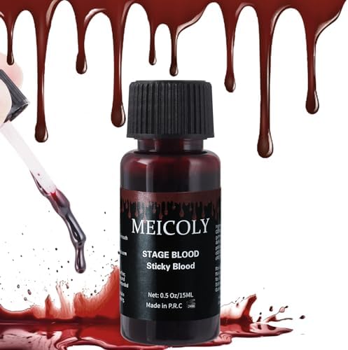 MEICOLY Fake Blood Washable,Edible Stage Blood,0.5 oz Realistic Drips ...
