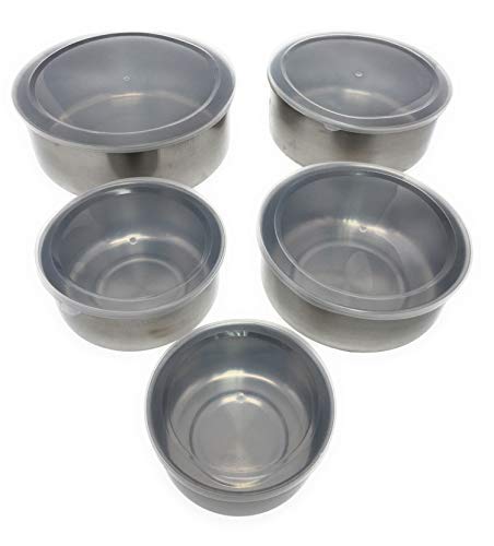 Small Thin and Lightweight Stainless Steel Food Storage Bowls with Lid ...