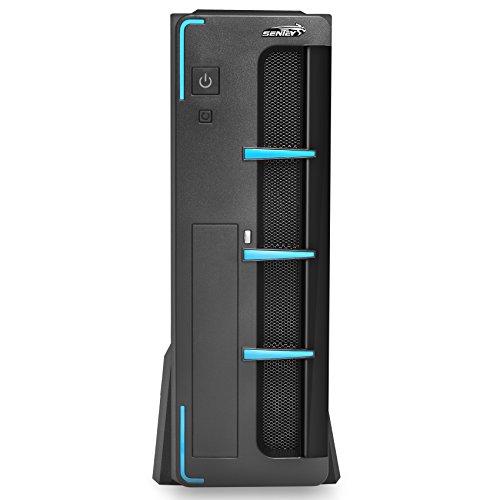 Sentey Ss1-2429g Slim Computer Case Black/turquoise - Usb 3.0 + Usb 2.0 ...
