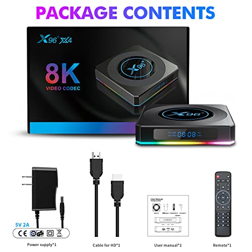 Android TV Box 11.0, X96 X4 Android TV Box 1000M Dual-WiFi 2.4G/5G ...