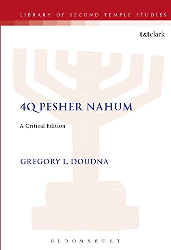 4Q Pesher Nahum (JSP Supplements): Doudna, Gregory, Grabbe, Lester L ...