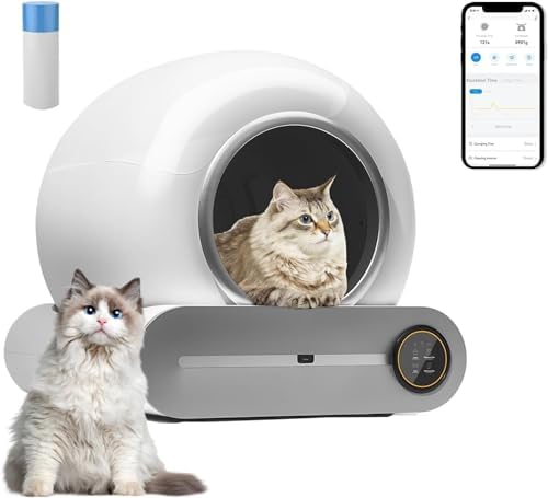 Wemart Self Cleaning Cat Litter Box, Upgraded Automatic Cat Litter Box ...
