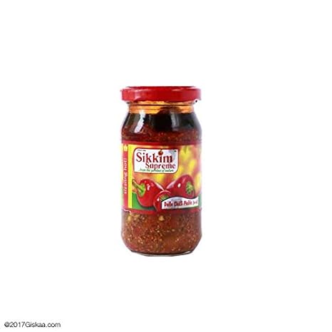 GISKAA Sikkim Supreme- Dalle Khursani Chillies pickle - 200 g: Amazon ...