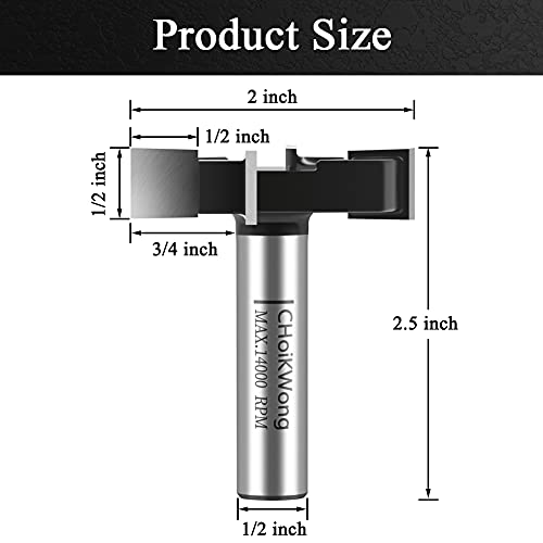 CNC Spoilboard Surfacing Router Bit, 1/2 Inch Shank Slab Flattening ...