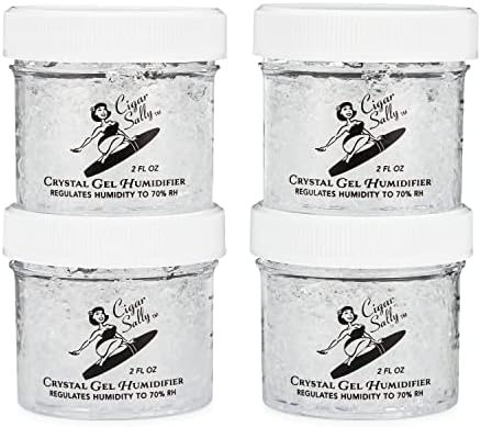 Cigar Sally Crystal Gel Humidifier for Cigar Humidors (2 oz Jars) - 4 ...