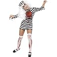 Amazon.com: Smiffys Women Zombie Convict Costume,Black & White,M - US ...