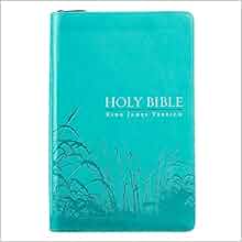 Holy Bible: KJV Standard Size Thumb Index Edition: Zippered Turquoise ...