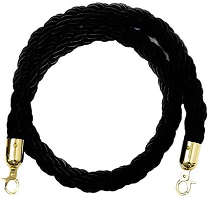 Queue Rope Barrier Twisted Rope Crowd Control with Silver Ends 1.5m/2m ...