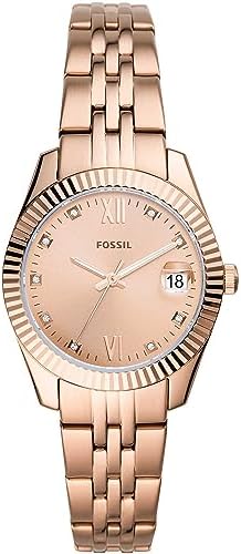 Fossil Scarlette Mini Women’S Wristwatch, Genuine Imported, Rose Gold ...