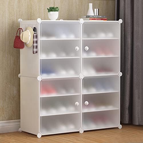 Shoe Rack Stackable Storage Organizer for Entryway, Plastic ...