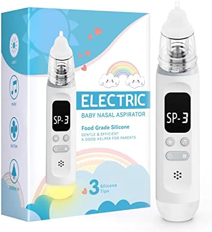 Bivni Baby Nasal Aspirator, Electric Nose Sucker with Adjustable 3 ...
