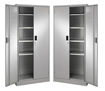 Lot De 2 Armoires En Metal Presta 5 Niveaux Amazon Fr Commerce