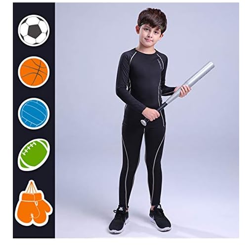 Coralup Kids Compression Sets Sport Base Layer Boys Thermal Underwear ...