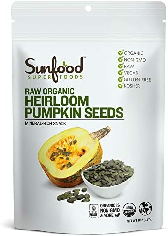 Sunfood Superfoods Heirloom Pumpkin Seeds Organic Raw, 8 Oz. price in ...