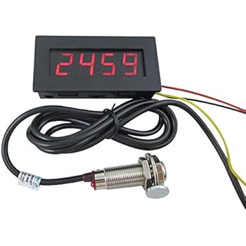 Amazon.com: DIGITEN 4 Digital LED Tachometer RPM Speed Meter+Hall ...
