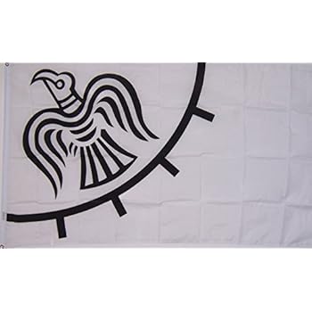 Amazon.com : Scandinavian Viking Raven Flag 3 x 4 Foot Red and Black ...