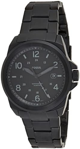 سعر Fossil Bronson Three-Hand Date Black Stainless Steel Watch - FS5940 ...
