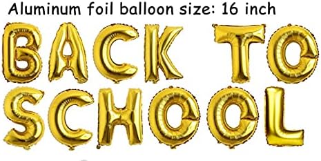 Losuya Back to School Foil Balloons Letter Balloon Banner Bunting ...