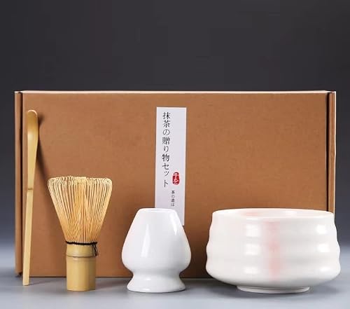 Matcha Tea Set - Bamboo egg beater, Ceramic egg beater Holder, Bamboo ...