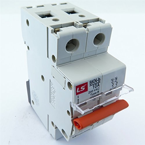 BKN-b-2P-B10A LS MINIATURE DIN RAIL MOUNT. 2 Pole UL 1077 CIRCUIT BREAKER B Curve, 10A 120/240V ...