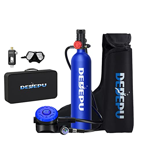 DEDEPU Mini Scuba Tank Kit, DOT Certified Diving Tanks, 1L Portable ...