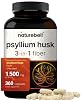 NatureBell Psyllium Husk Capsules 1500mg Per Serving, 360 Count, with ...